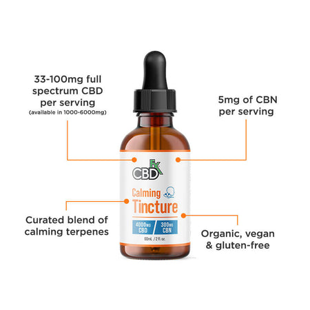 CBD + CBN Oil Calming Tincture - CBD Tincture for sleep - CBDfx