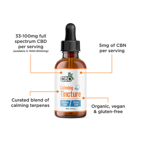 CBD + CBN Oil Calming Tincture - CBD Tincture for sleep - CBDfx