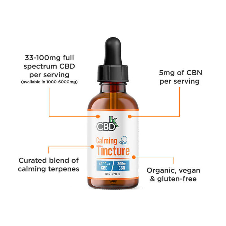 CBD + CBN Oil Calming Tincture - CBD Tincture for sleep - CBDfx