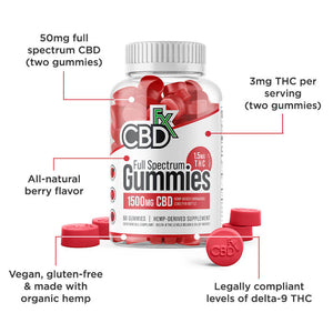 Full Spectrum CBD Gummies - Mixed Berry - CBDfx.com
